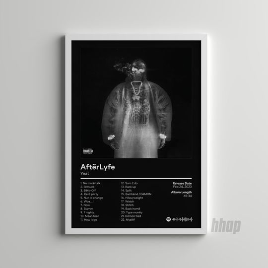Yeat - AfterLyfe - Album Cover Poster by Emily Harrison | Printblur