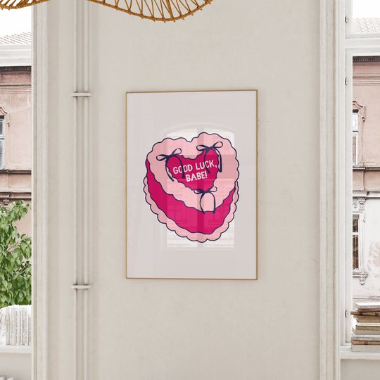Good Luck Babe! Art Print, Chappell Roan Wall Art, Music Song Unframed ...