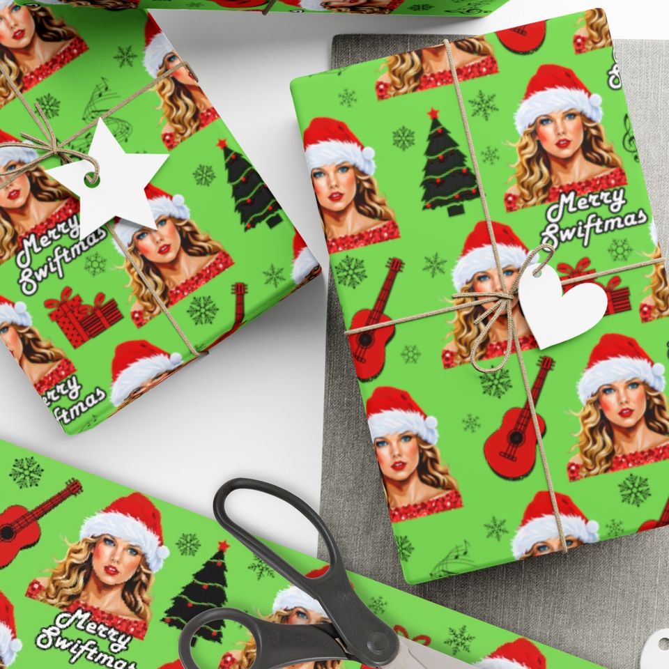 Taylor Wrapping Paper | Swiftmas | Taylors Version | Taylor Christmas ...