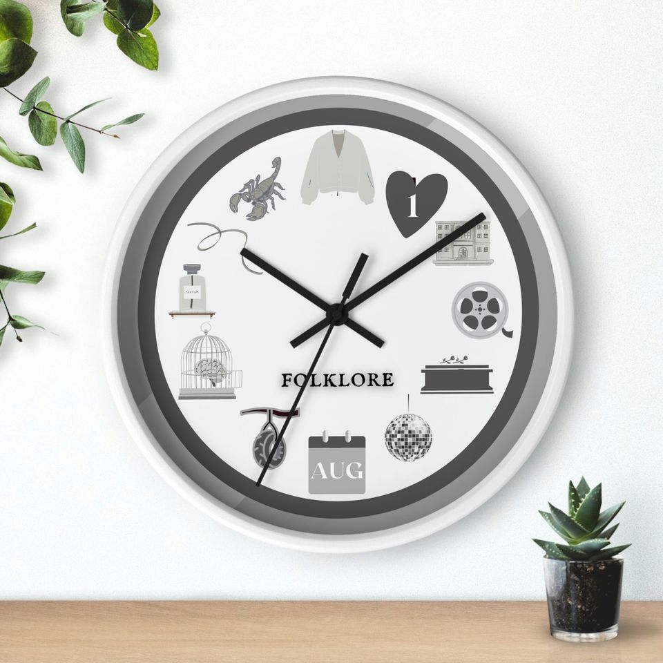 Folklore The Eras Tour Taylor Wall Clock, Taylor Fan Decor | ID ...