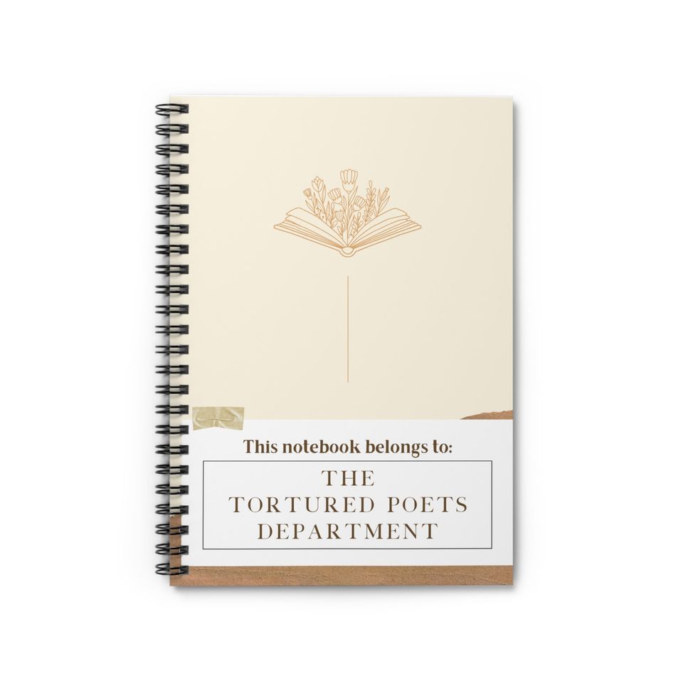 Taylor "The Tortured Poets Department" Spiral Notebook - Special Album ...