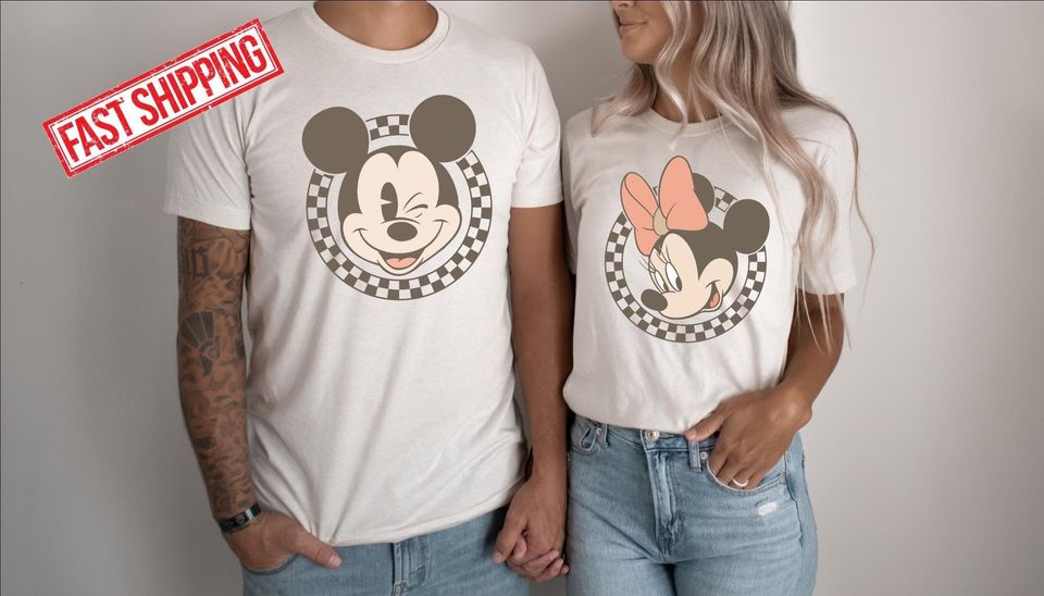 Retro Mickey and Friends Shirt, Retro Disney Trip Shirt, Checkered ...