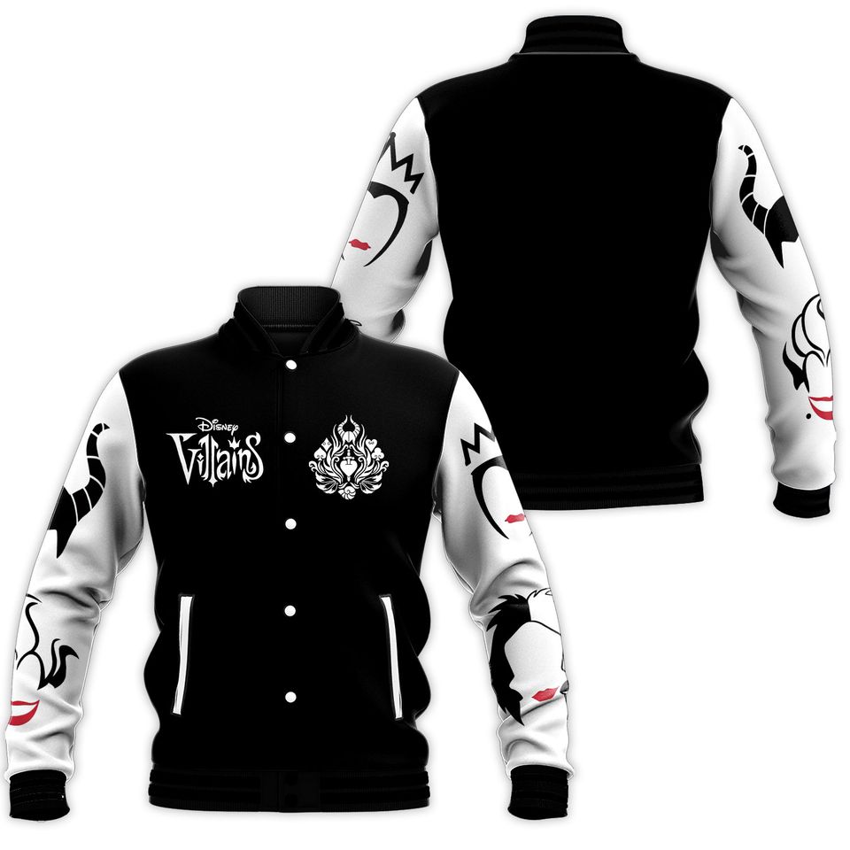 Disney Villains Fleece Bomber Jacket, Maleficent Evil Queen Cruella De ...