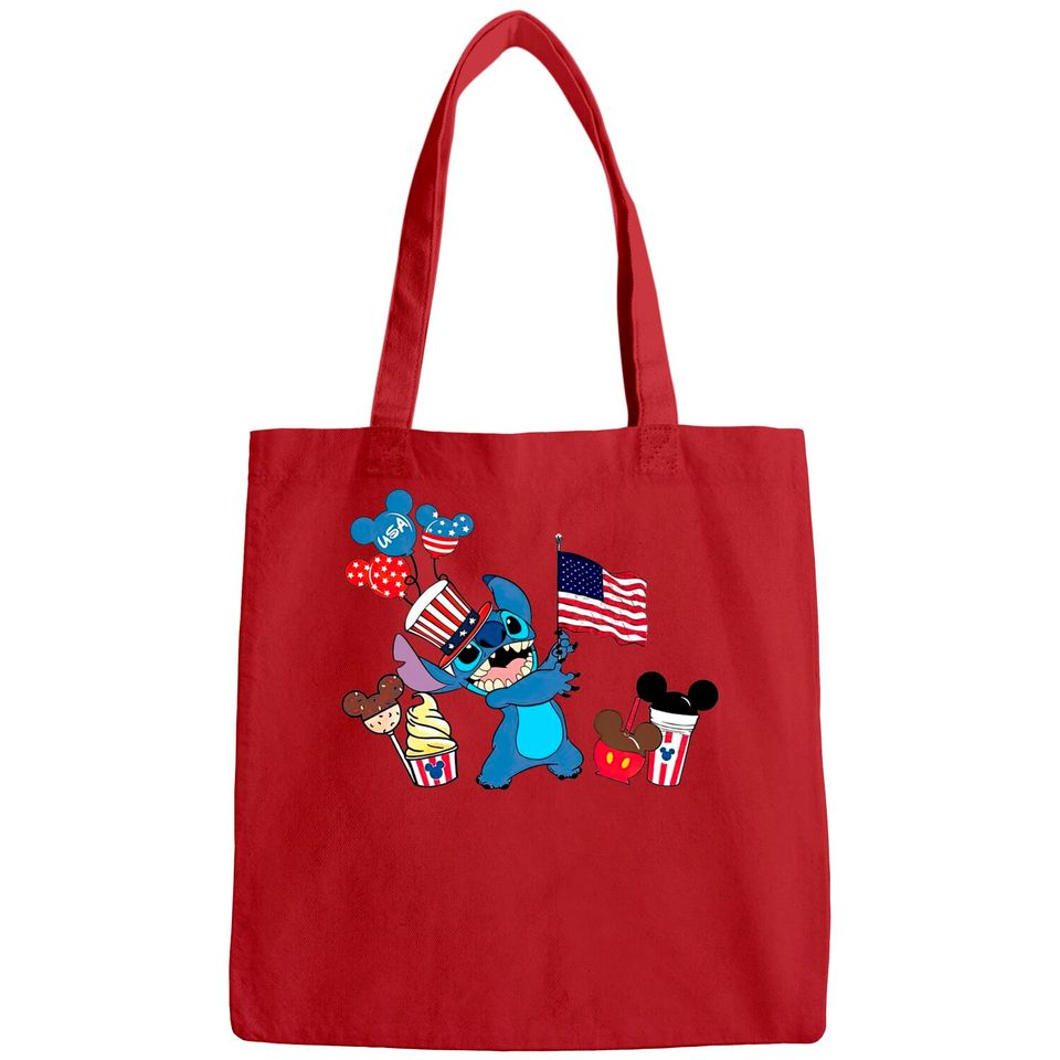 Stitch American 4th Of July Bags, Disney Patriotic Bags, Mickey US Flag ...