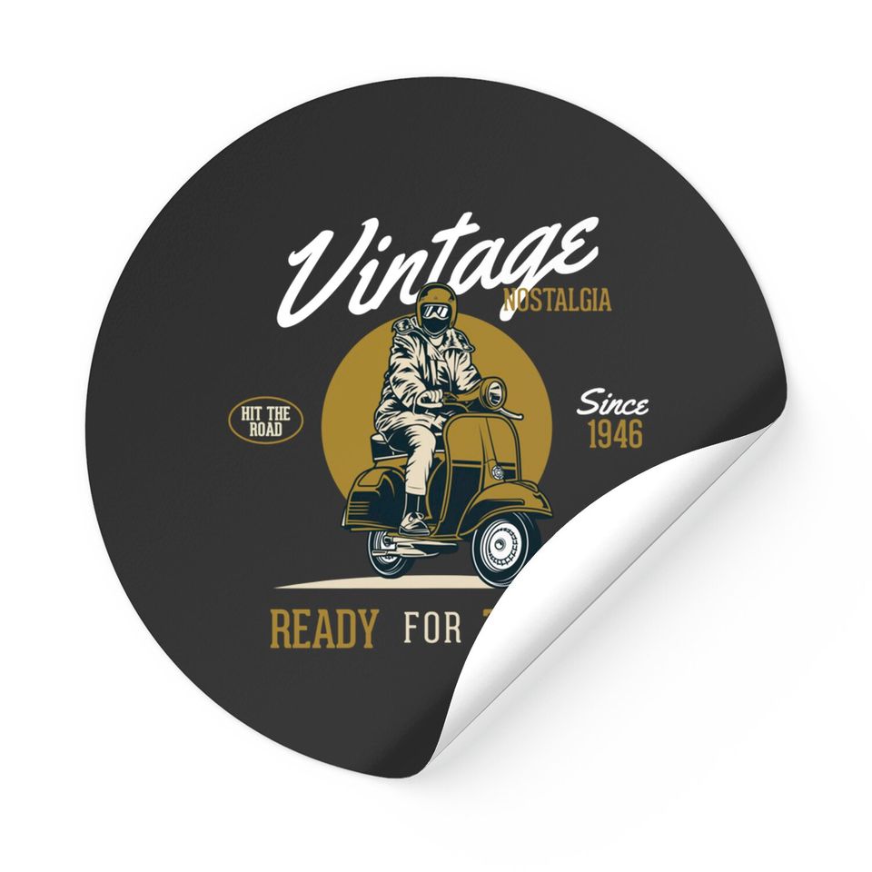 Vintage Vespa Nostalgia - Vintage Vespa Nostalgia - Stickers | ID ...