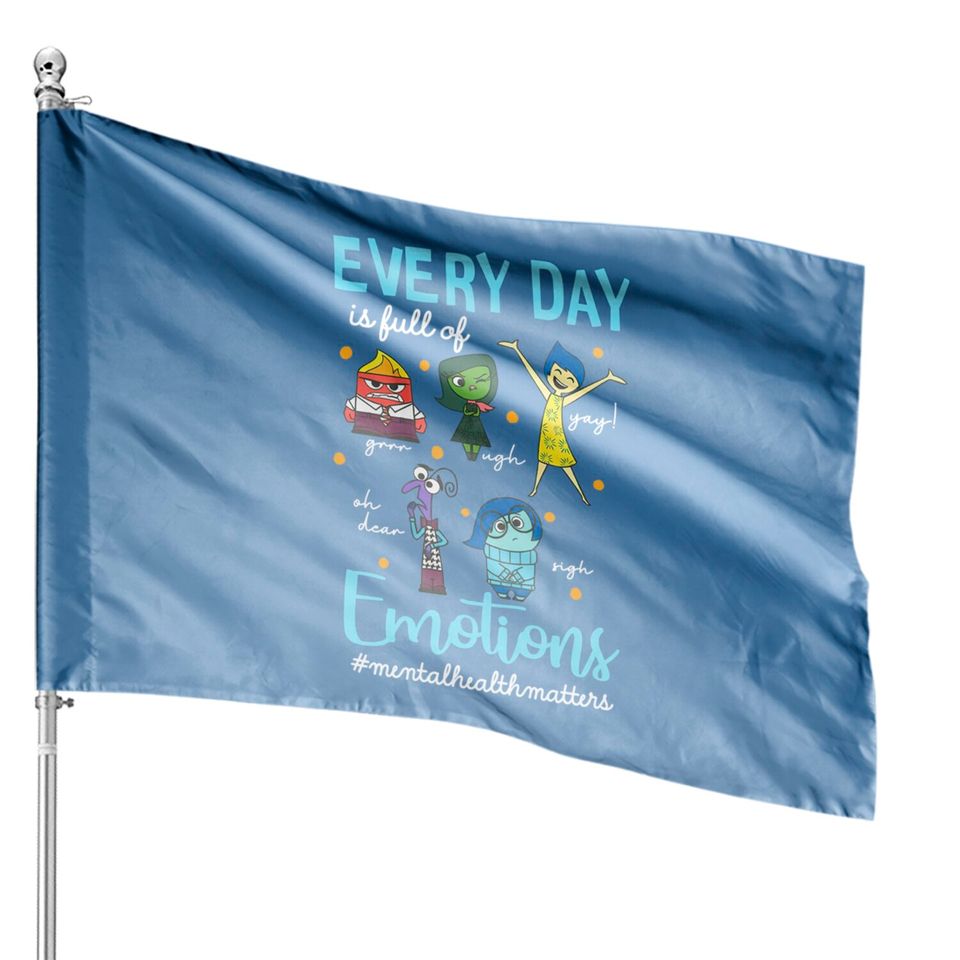 Every Day Emotions Mental Health Matter House Flags / Inside Out Disney ...