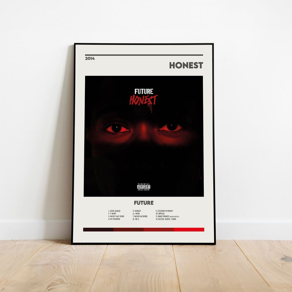 Future Honest Album Cover Print Poster Minimalist Album Cover Poster ...