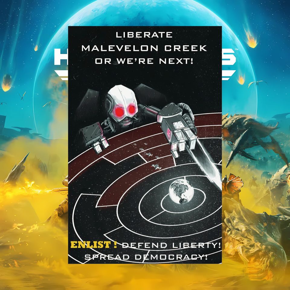Helldivers 2 Liberate Malevelon Creek Campaign Posters, Video Game ...