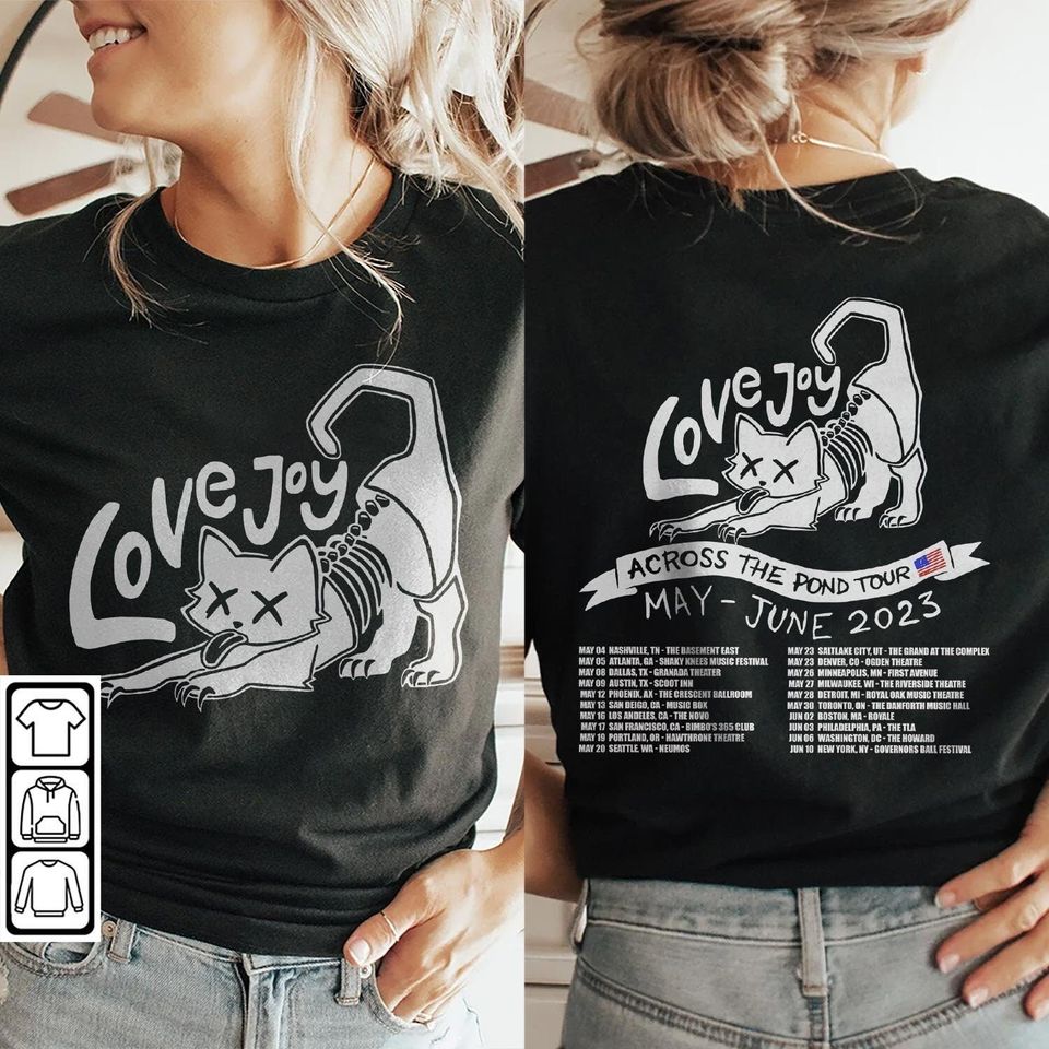Men's S Black Lovejoy Tour Music Shirt, Across The Pond Tour Shirt ...