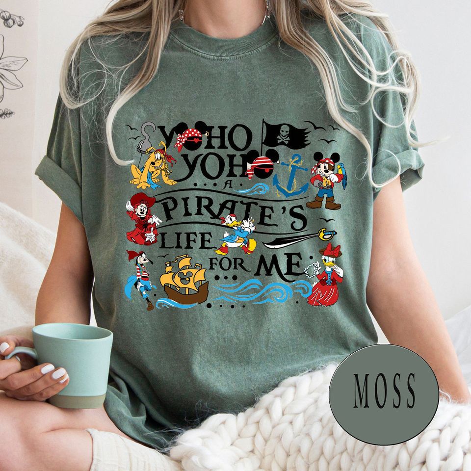 Men's XL WHITE Vintage Disney Yo Ho Pirate's Life For Me Shirt, Pirates ...