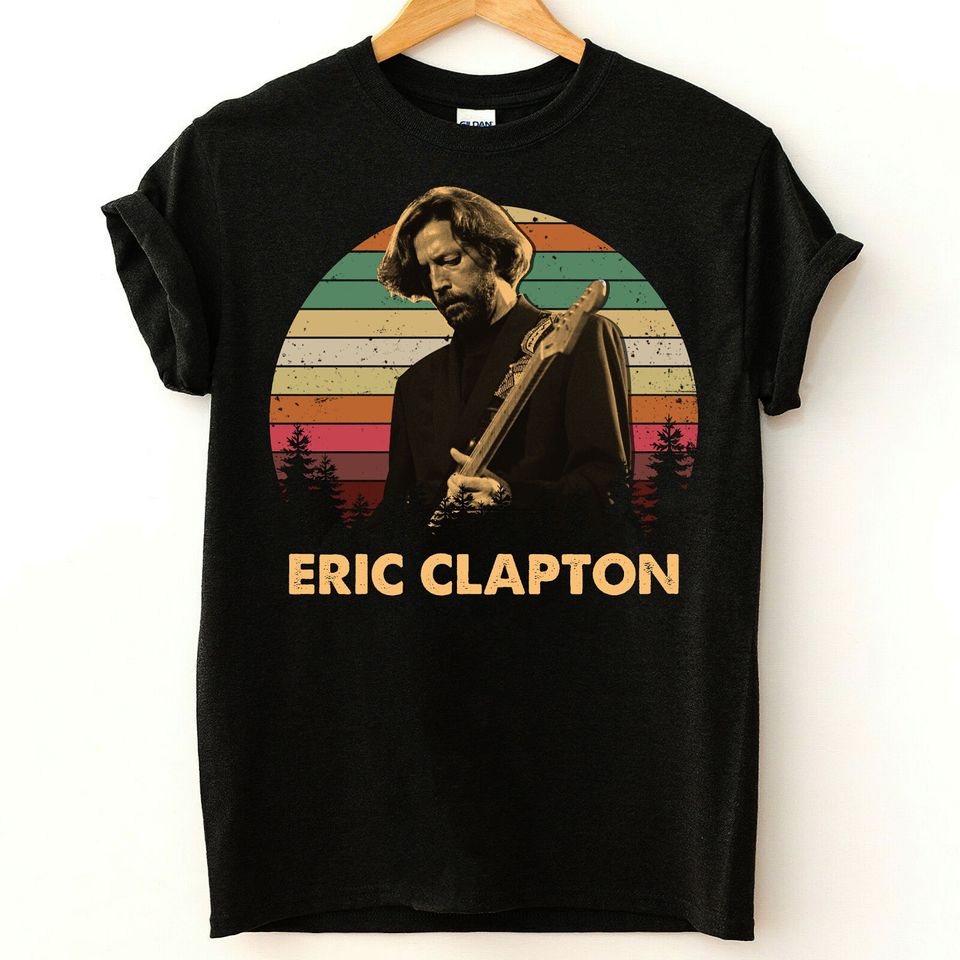 Men's S Black Eric Clapton Vintage T-Shirt, Eric Clapton Fans Shirt