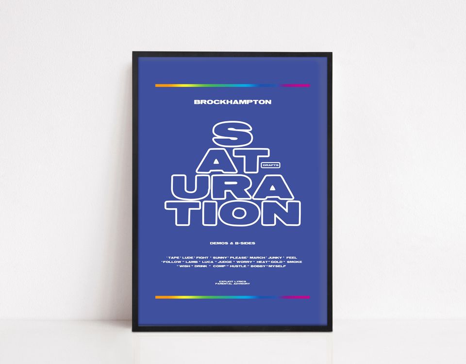 Brockhampton Poster - Saturation Album Poster - Album Cover Poster | 11 ...