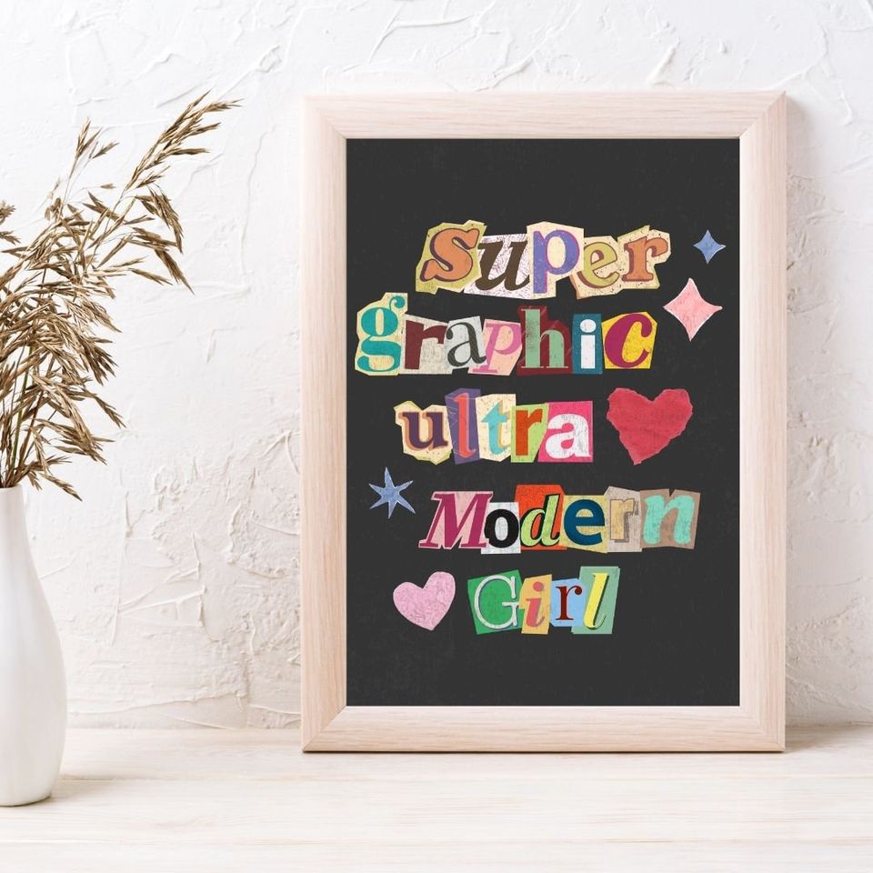 Super Graphic Ultra Modern Girl Art Print Poster | ID 12873669 by Gemma ...