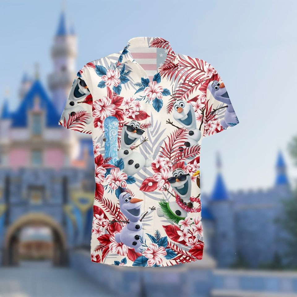 Olaf Frozen 4th July Independence Day Hawaiian Shirt, Funny Snowman ...