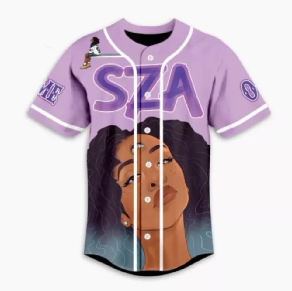 Sza Custom Baseball Jersey Sza Shirt Fanmade 3D Print Unisex Shirts ...