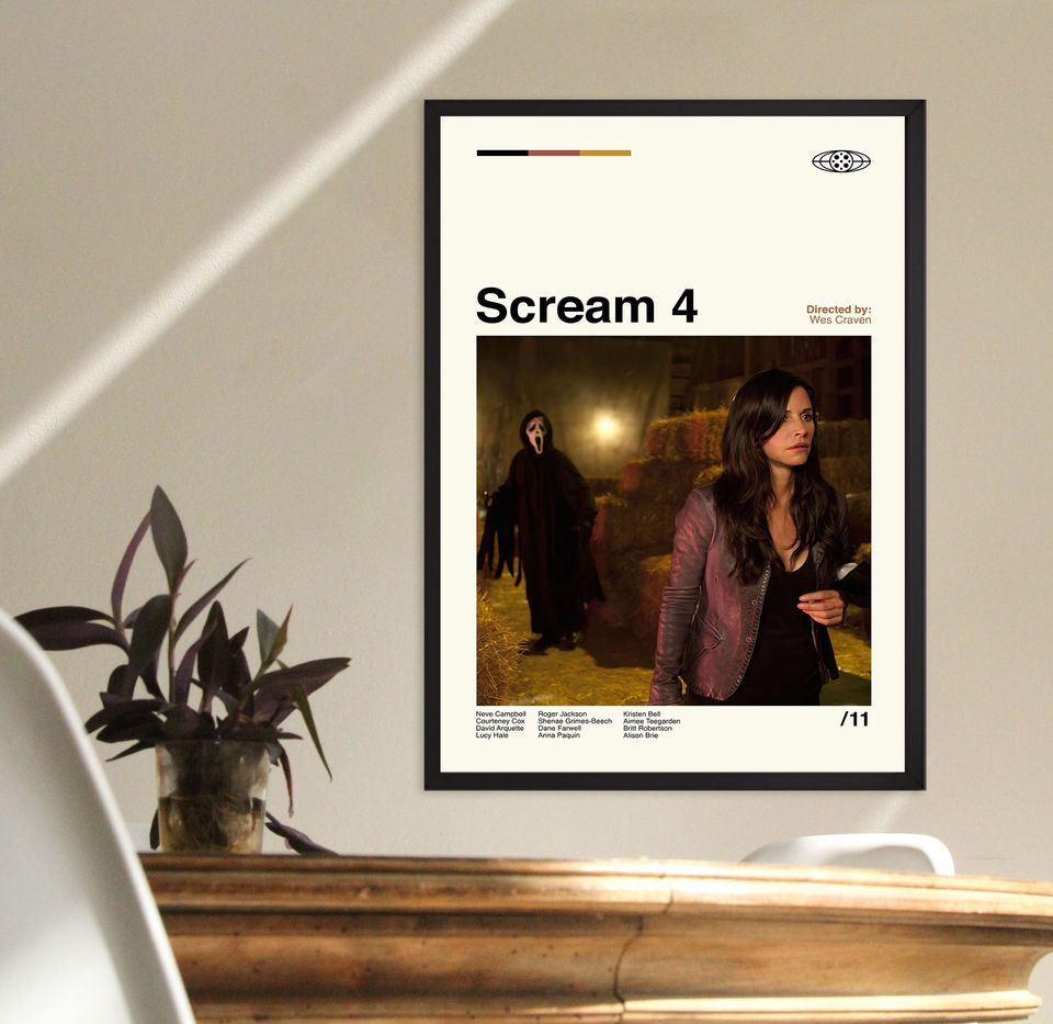 Scream 4 Poster, Scream Wall Art, Printable Scream 4 Poster, Movie ...