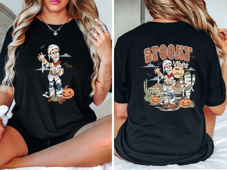 Toy Story Mummy Cowboy Woody Halloween Shirt, Retro Disney Pixar Toy ...
