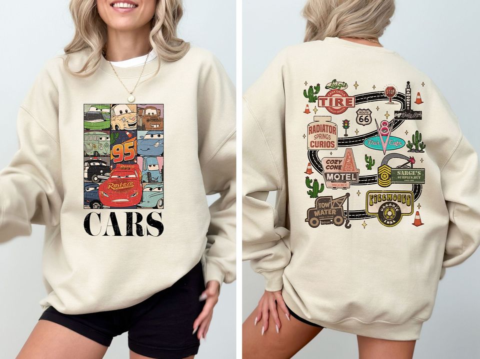 Lightning McQueen Sweatshirt, Disney Cars Sweatshirt, Cars Land Shirt ...