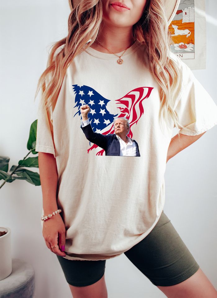 Comfort Colors T-Shirt\ Trump Shot Shirt, Trump Assassination ...