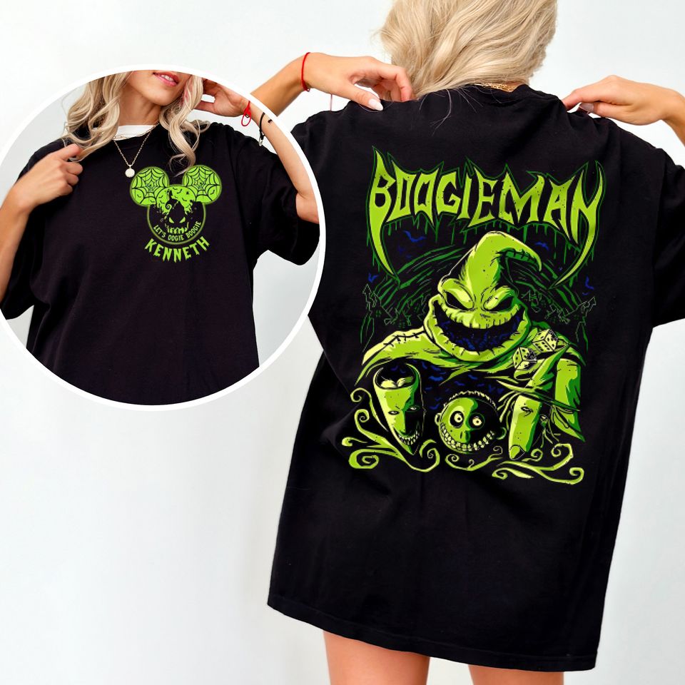 2-Sided Custom Disney Halloween Let'S Oogie Boogie Shirt, Personalized ...