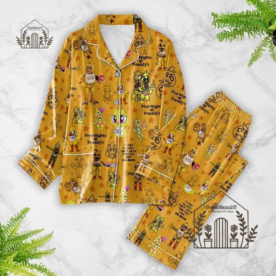 Halloween Five Nights At Freddy Pajamas, Fnaf Chica Pajamas Set ...