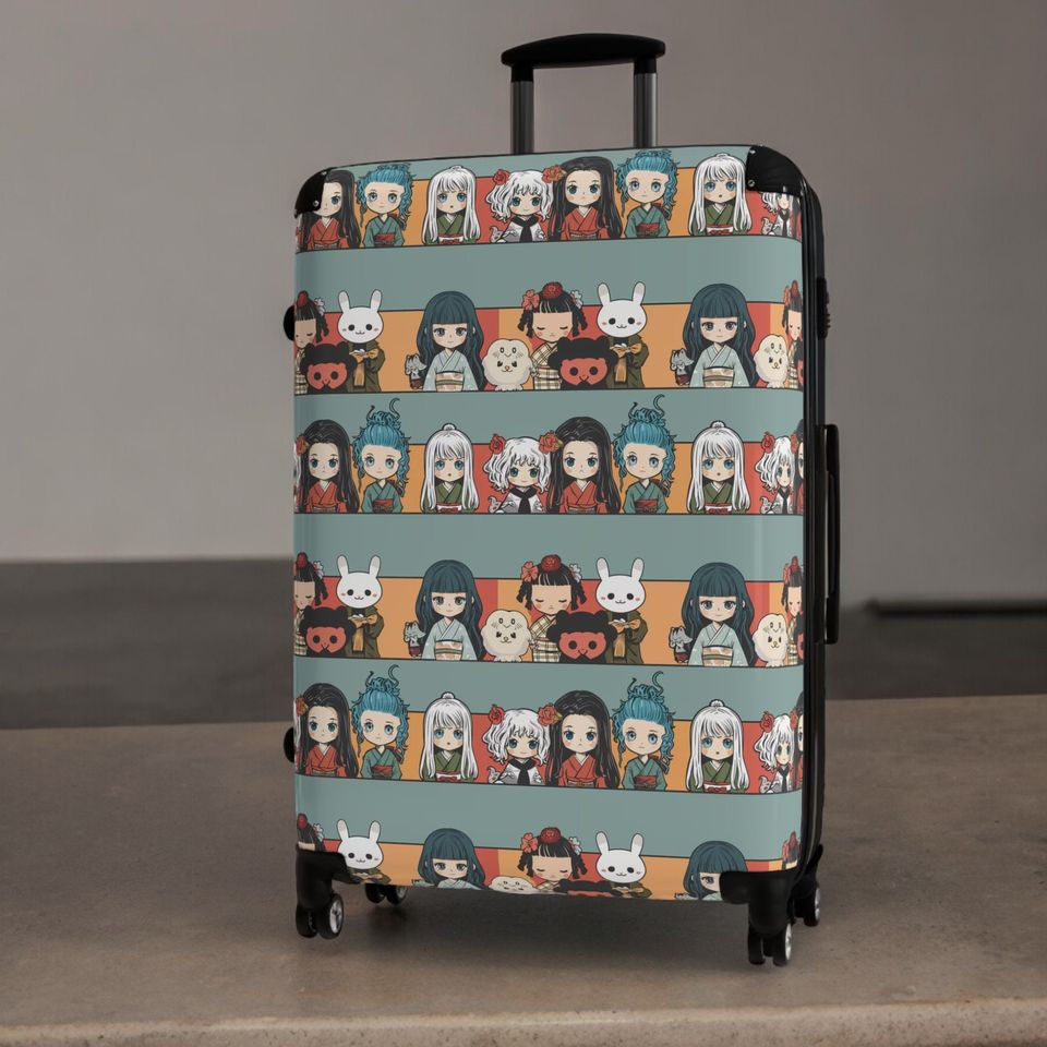 Stylish and Durable Suitcase Anime Lightweight Travel Luggage with ...