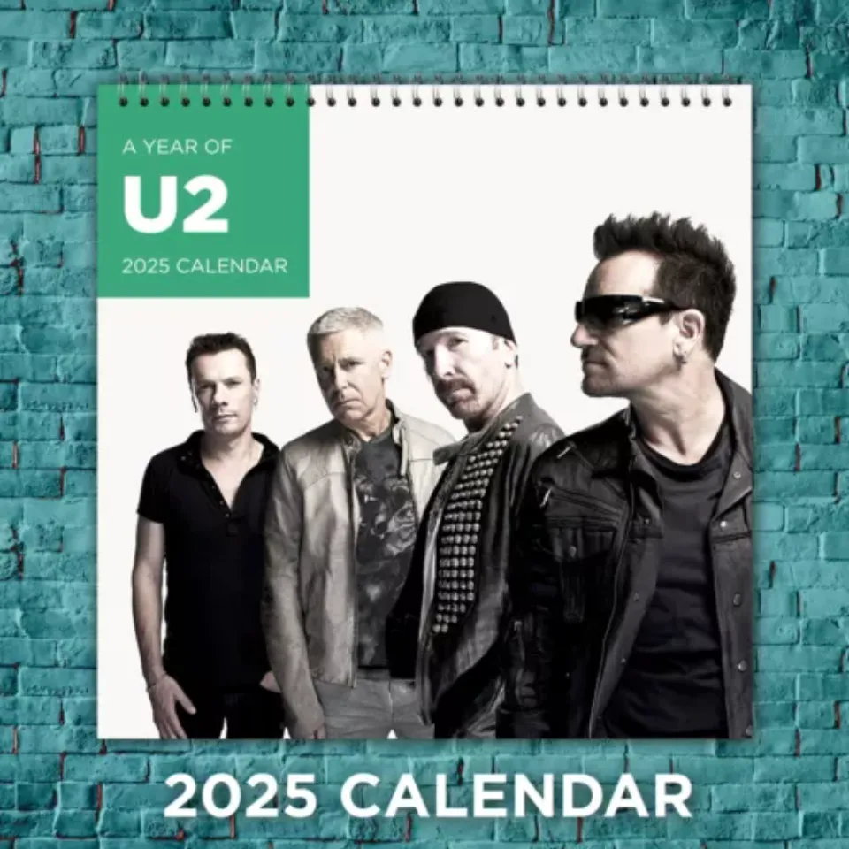 U2 2025 Music Calendar, 12-Month Celebrity Wall Calendar, Fan Gift | ID ...