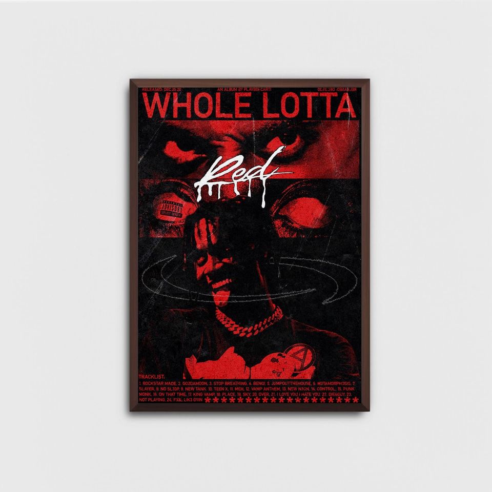 Whole Lotta Red poster, Playboi Carti poster, Whole Lotta Red print ...