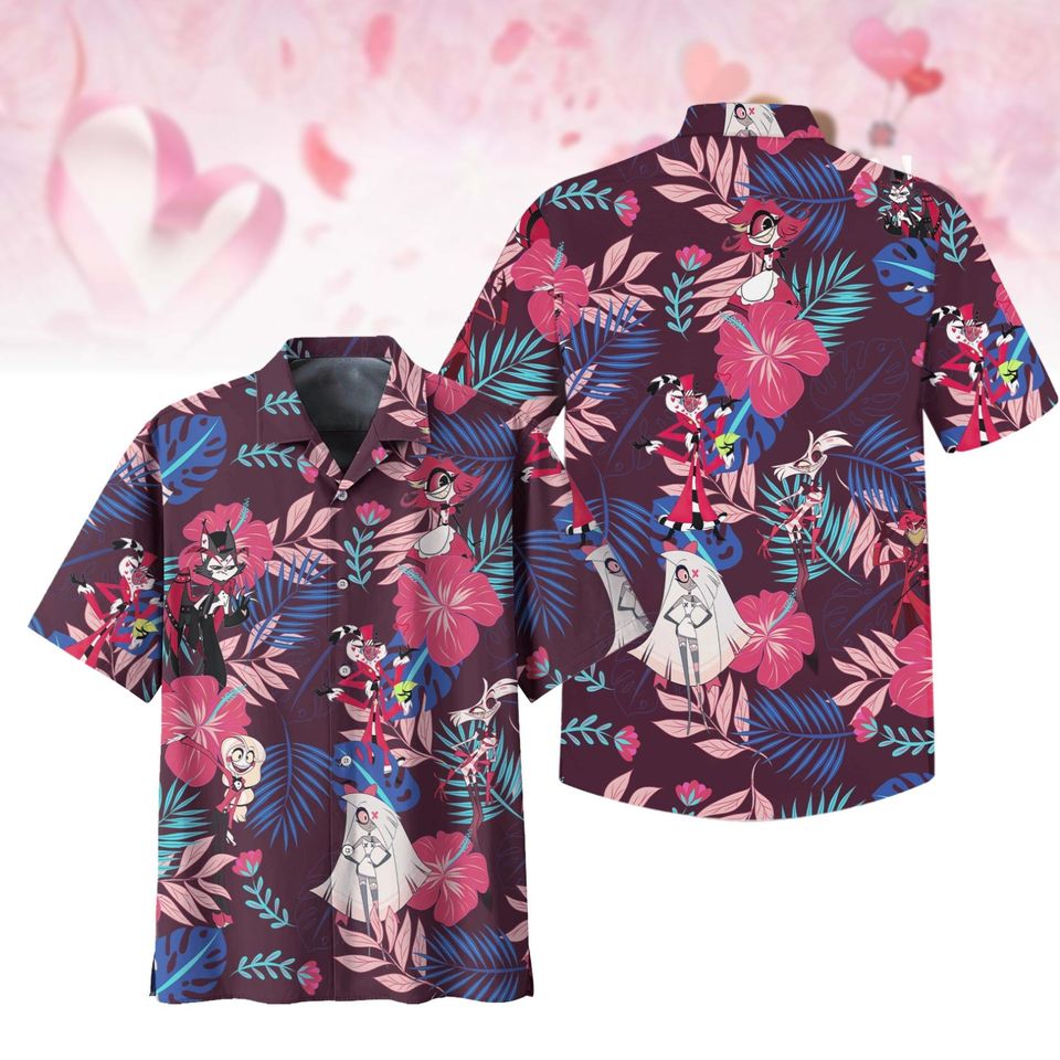 Hazbin Hotel Hawaiian Shirt, Angel Dust Button Shirt, Alastor Hazbin ...