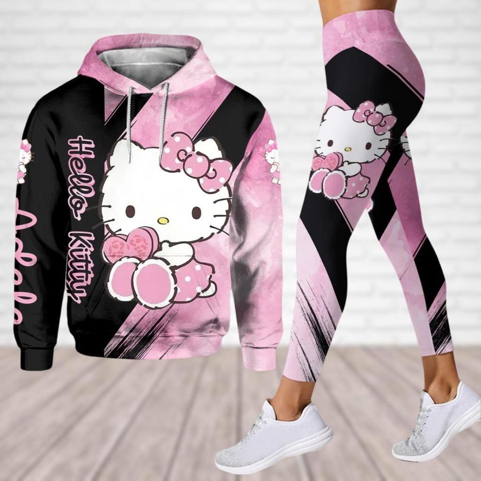 Hello Kitty Hoodie And Legging, Kitty Cat Costume Shirt, Cute Cat ...