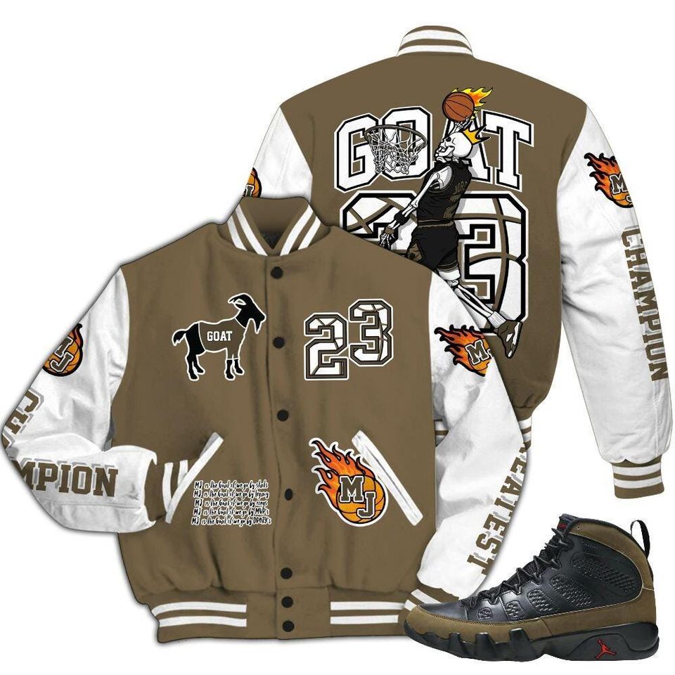 Olive 9s Varsity Jacket, Streetwear Varsity Jacket, Hip Hop Varsity ...