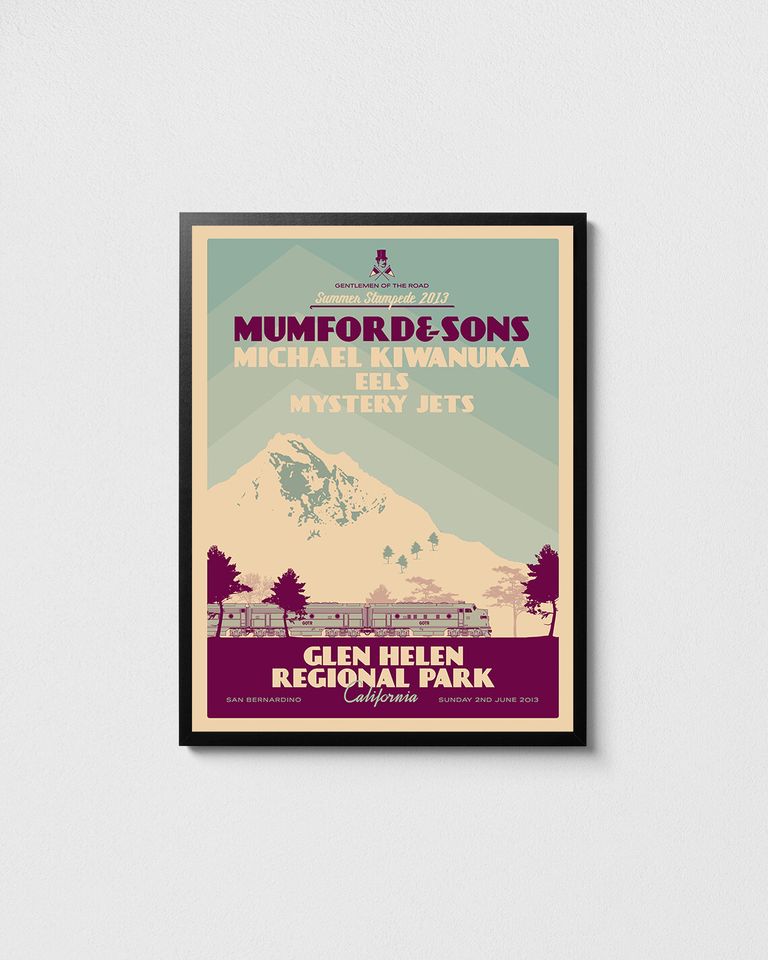 Mumford & Sons poster, Mumford and Sons concert print, Rock art, Rock ...