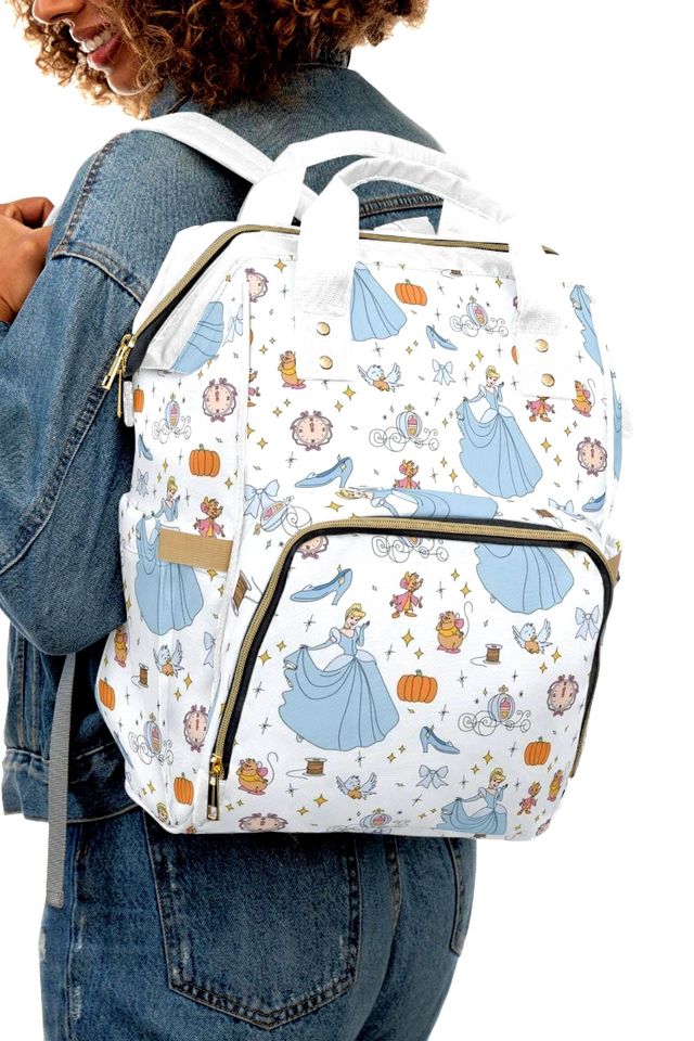 Cinde Diaper Backpack, Disney Princess Baby Bag, Fairy Tale Diaper Tote ...