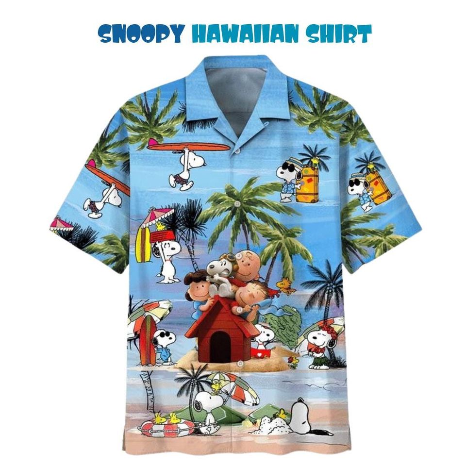 Snoopy Hawaiian Shirt, Snoopy Aloha Hawaiian Shirt, Snoopy Button Shirt ...