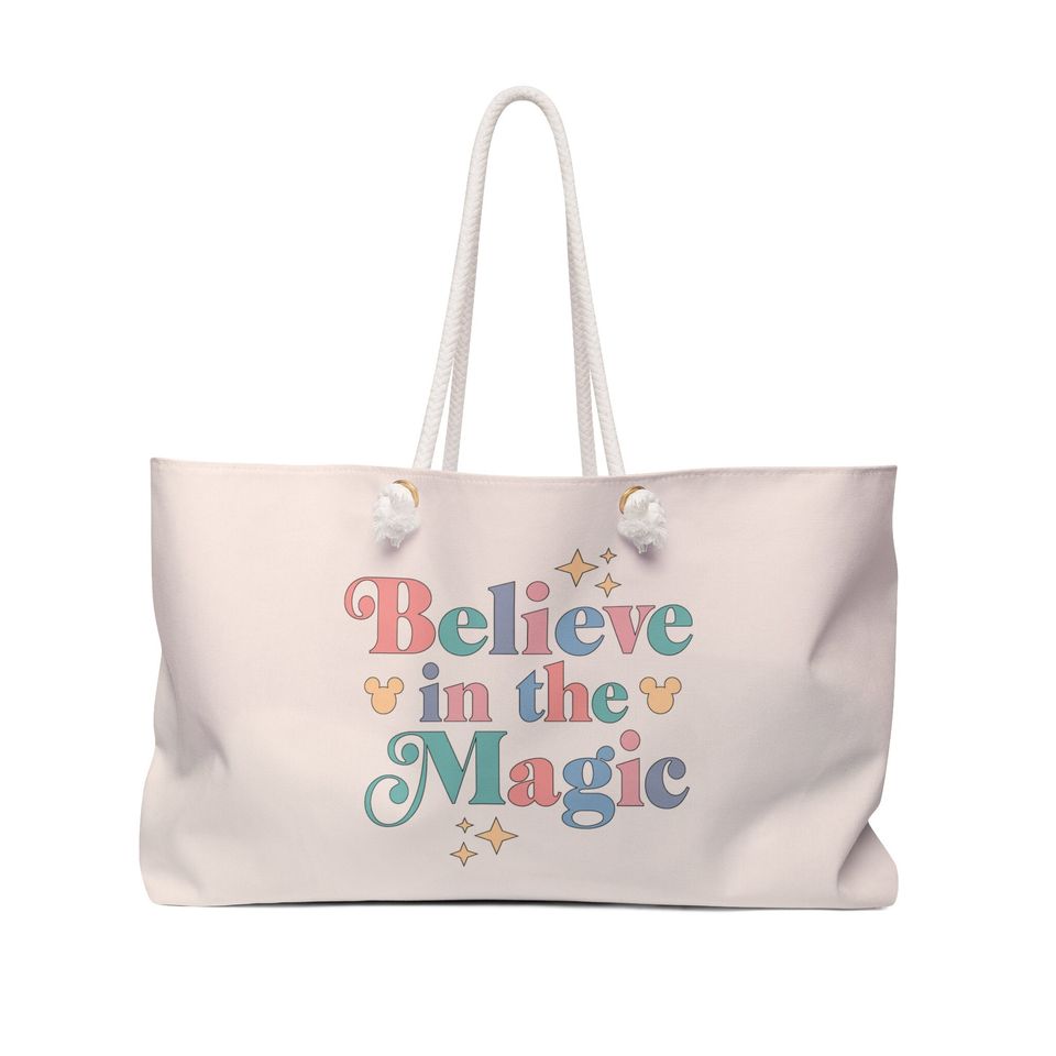 Disney Large Tote Weekender Bag, Disney Weekender Bag, Disney Believe ...