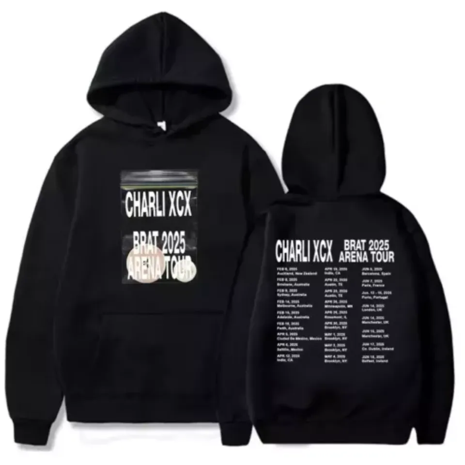 Brat 2025 Arena Tour Hoodies Charli XCX Singer Hoodie For Fans | ID ...