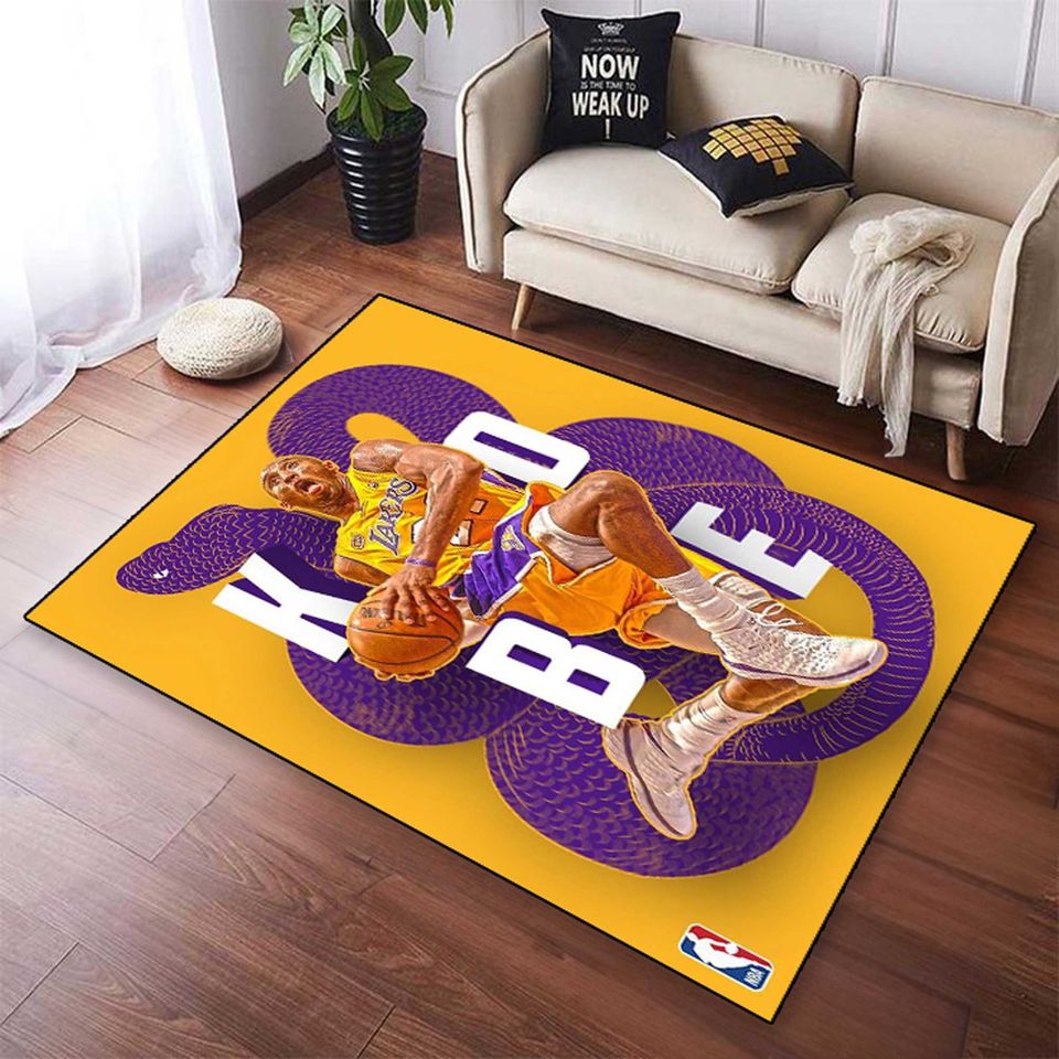 Kobe Bryant Rug, Baketball Rug, NBA Rug, Lakers Rug, Black Mamba, Sport ...