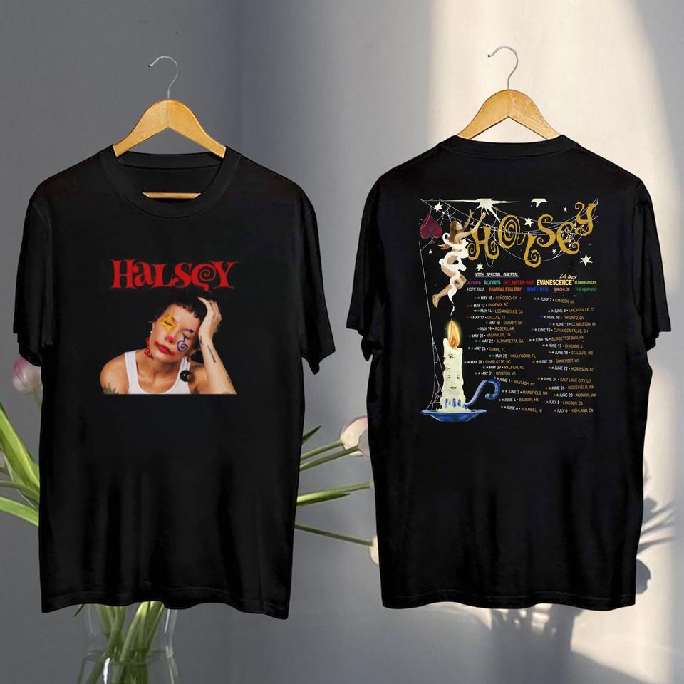 Halsey Graphic Shirt, 2025 Halsey For My Last Trick The Tour Shirt ...