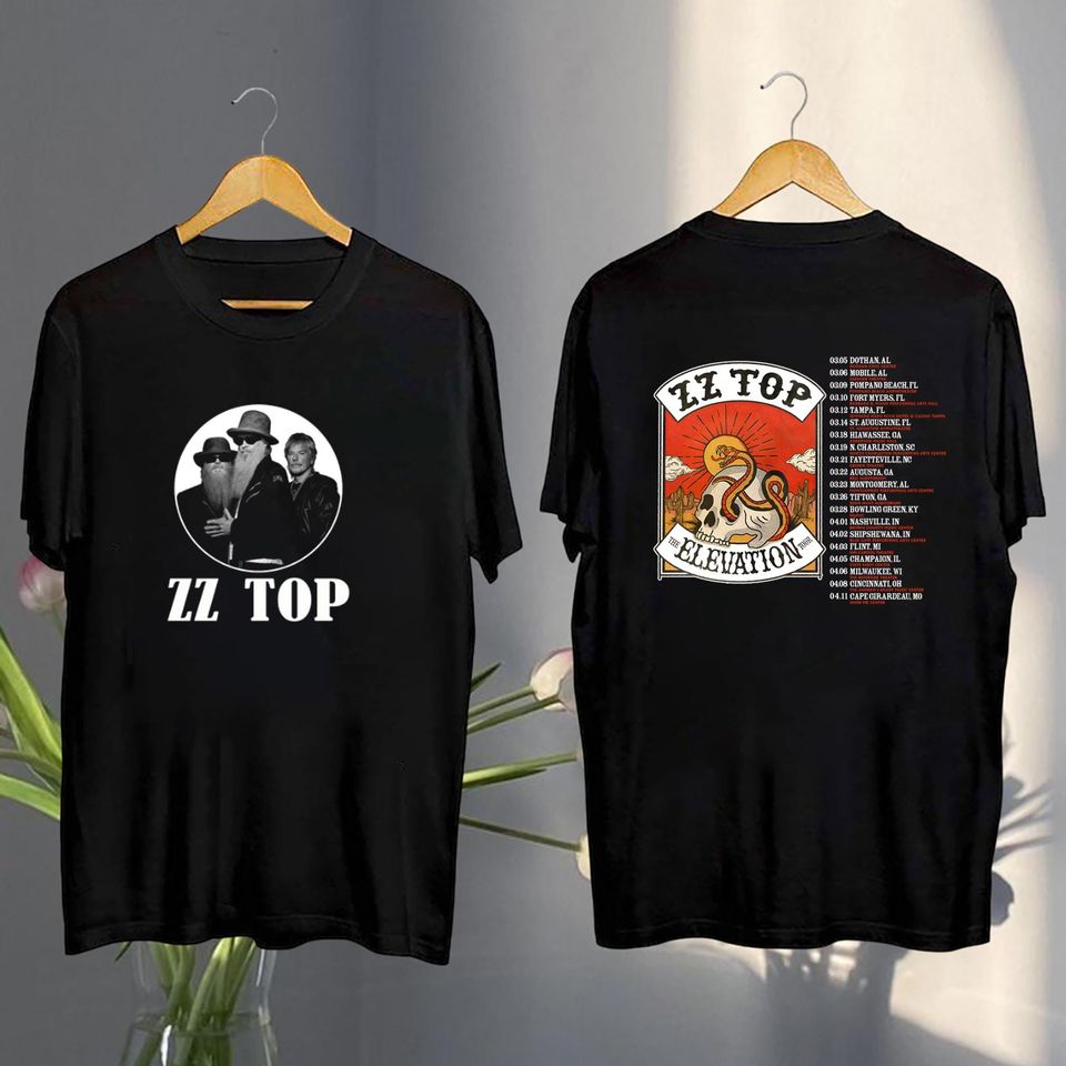 ZZ Top The Elevation Tour 2025 Shirt, ZZ Top Band 2025 Concert, Zz Top ...