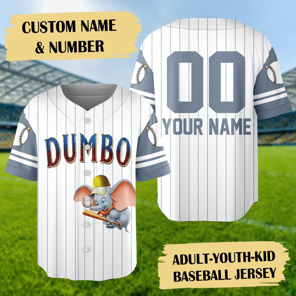 Custom Elephant Baseball Jersey, Animated Flying Elephant Baseball ...