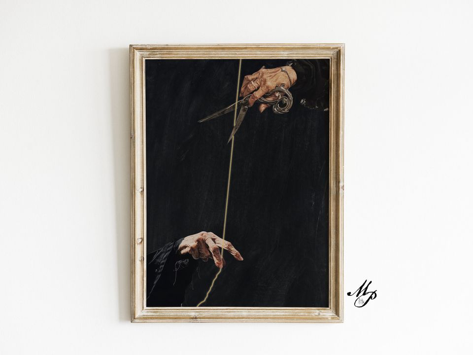 Thread of Life Ancient Greek Mythology Art Print, Ancient Greek Art ...