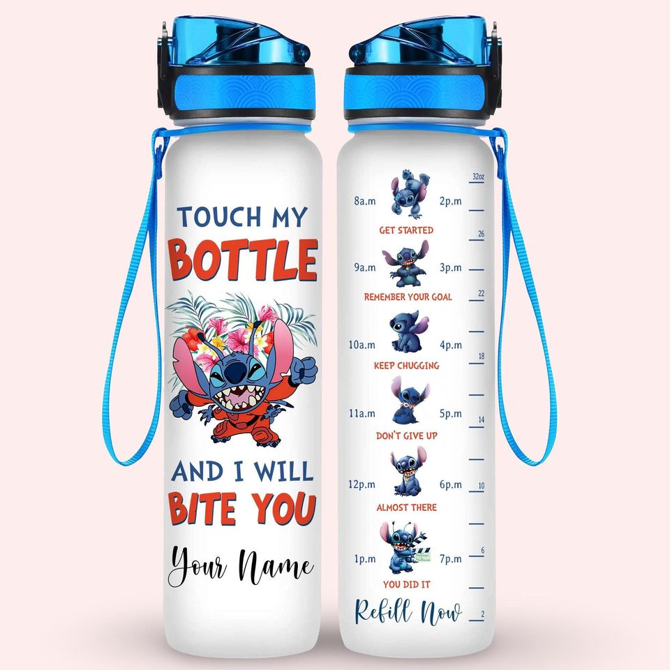 Personalized Stitch 32 Oz Water Track Bottle, Stitch Water Bottle ...