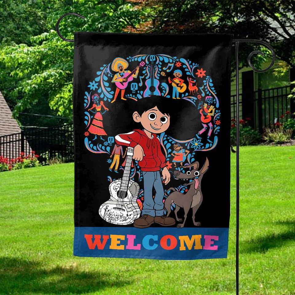 Disney Coco Garden Flag, Disney Mickey Head Coco Movie Themed, Disney ...