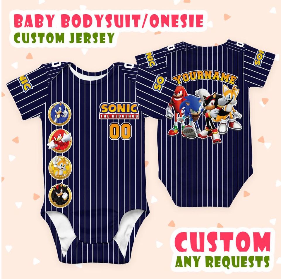 Personalized Sonic And Friends The Hedgehog Body Suit Jersey, Custom ...