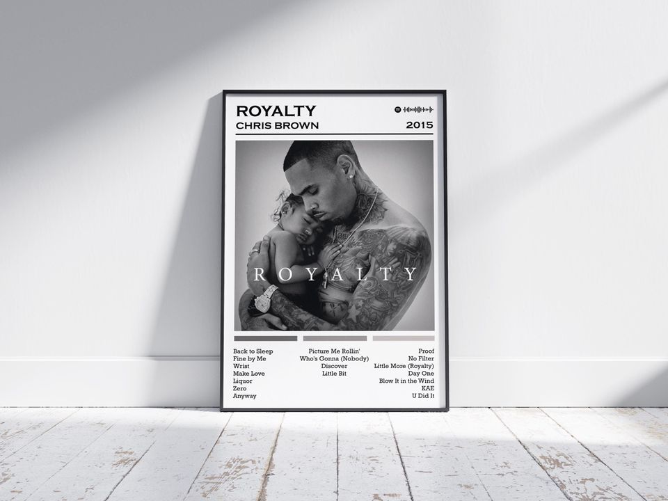 Chris Brown Poster Print | Royalty Album Poster | Music Poster | Album ...
