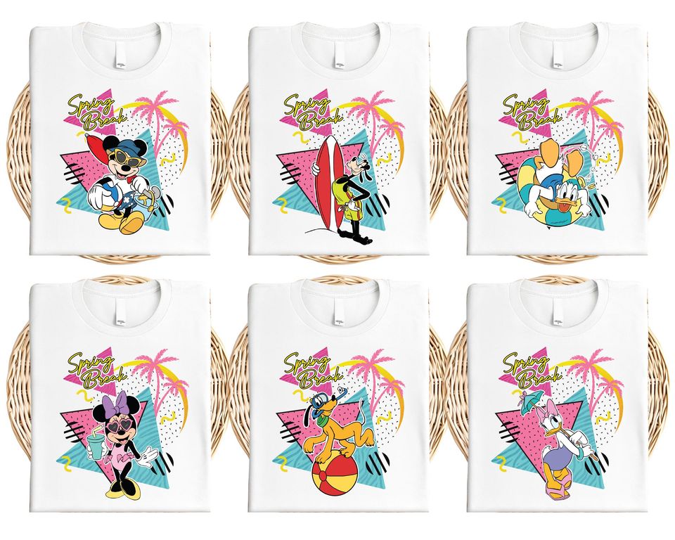 Retro 90's Mickey and Friends Shirt, Disney Spring Break Matching ...