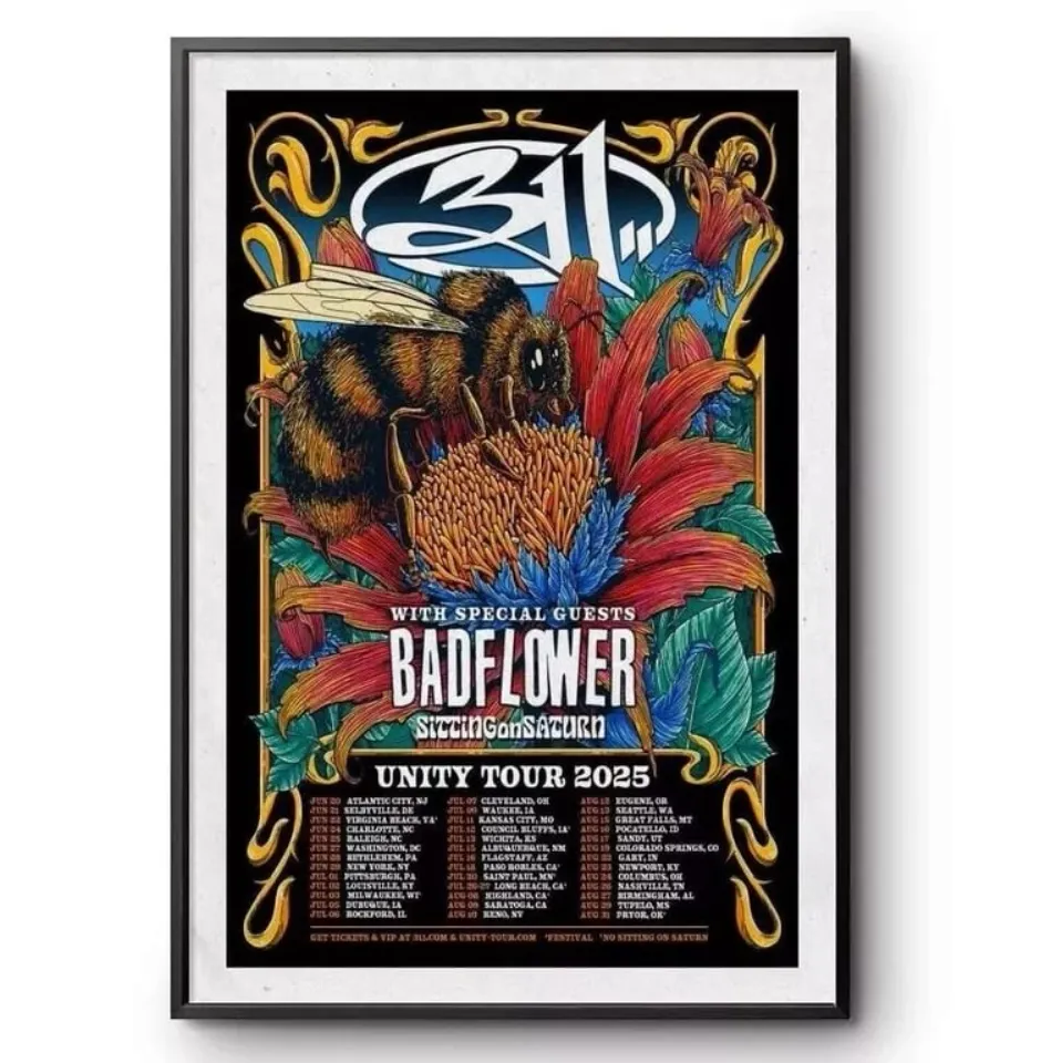 HOT 311 Band Unity Tour 2025 Poster Bad Flower | ID 24032369 by ...