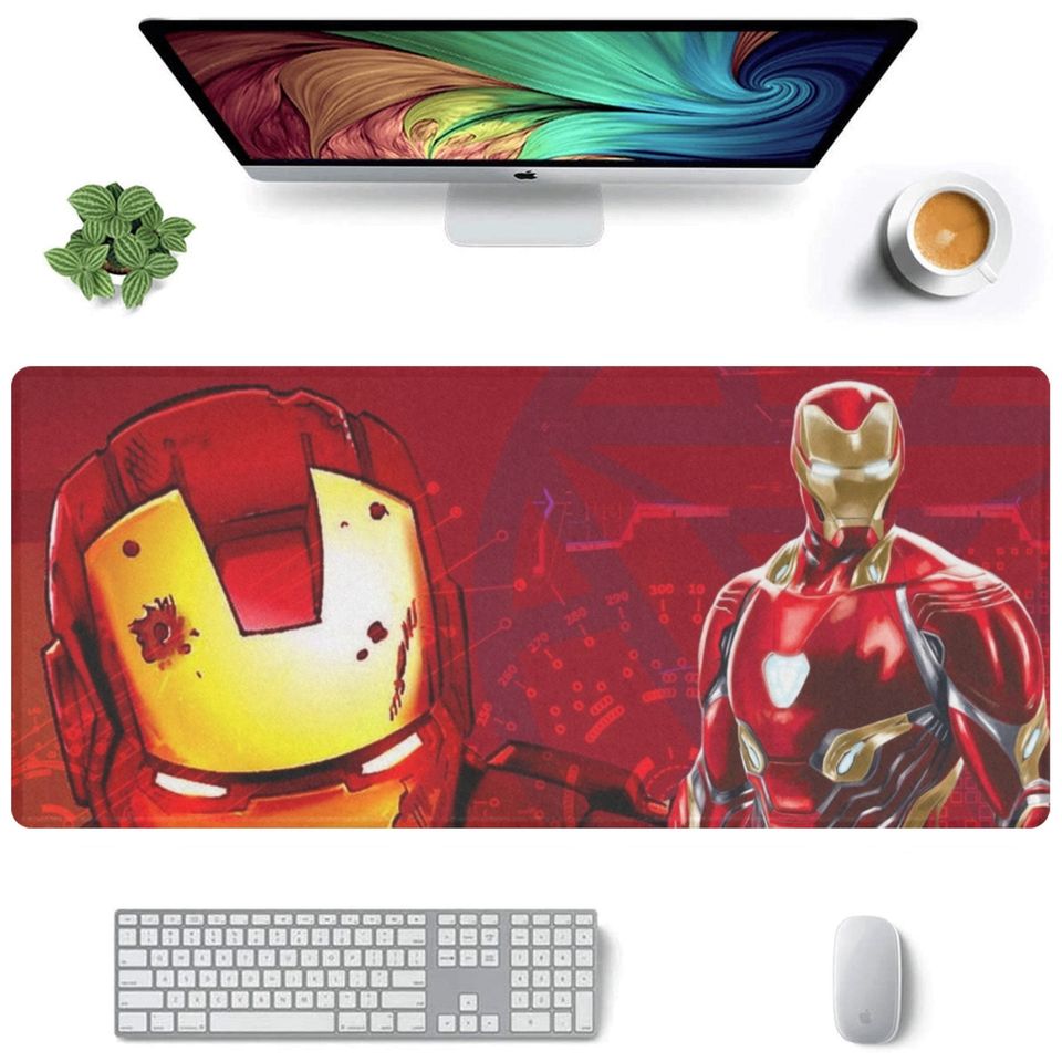 Iron Man Desk Mat Suitable for Gamers, Content Creators, and Others ...