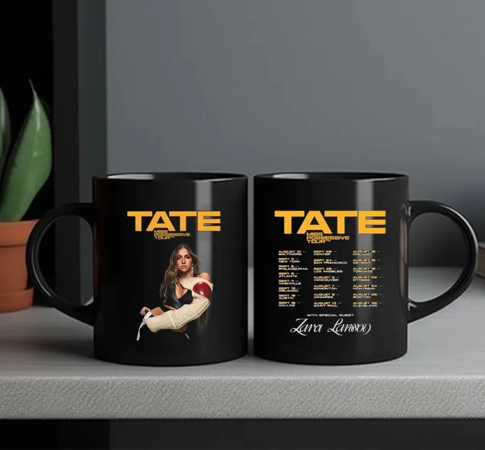 Tate McRae Graphic Coffee Mug, Tate McRae Miss Possessive Tour 2025 ...