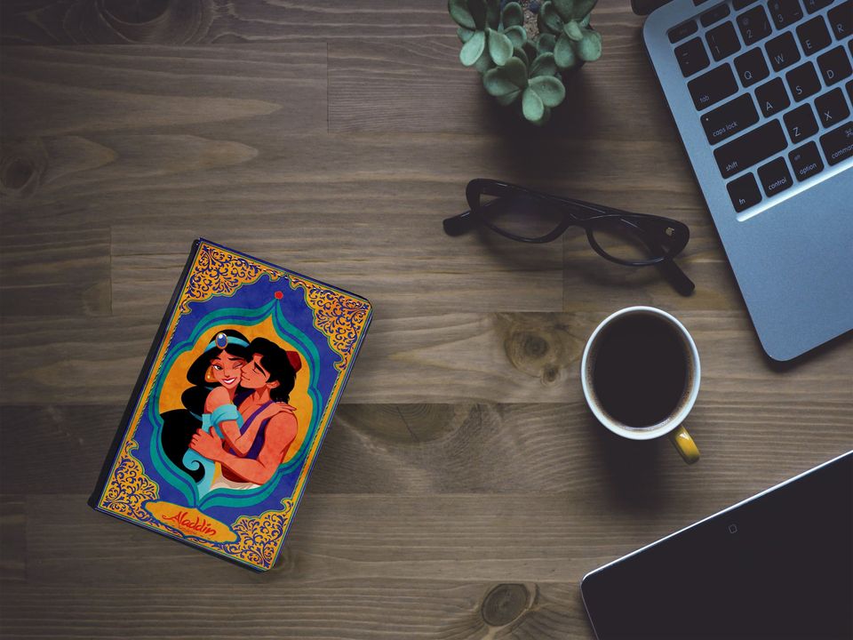 Personalised Faux Leather Passport Cover and Luggage Tag Disney Aladdin ...